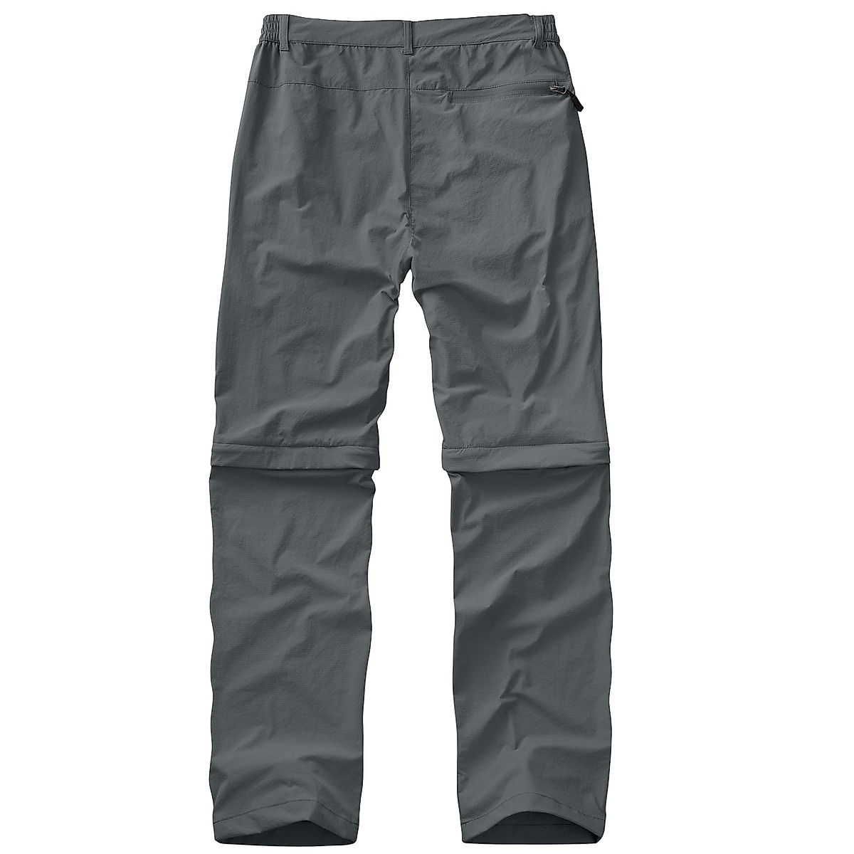 Mens Hiking Stretch Pants Convertible Quick Dry Lightweight Zip Off Outdoor Travel Safari Pants (818 Dark Grey 32)