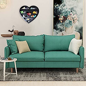 Neegaurd Wood Crystal Display Shelf for Stones Wooden Heart Shaped Shelf for Crystals and Stones Black Crystal Holder Crystal Organizer Shelf for Living Room, Bed Room (Heart Shape)