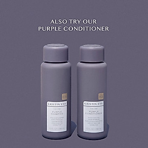 Kristin Ess Hair The One Purple Shampoo, Toning for Blonde Hair, Neutralizes Brass + Yellow Tones, Sulfate, Silicone and Paraben Free, 10 Fl Oz (Pack of 2)