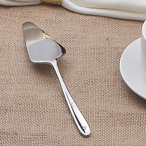 Cake Knife and Server Set, Classic Design Food Grade Stainless Steel Cake Cutting Set for Wedding Include Cake Cutter and Cake Server, Cake Cutting Set for Wedding, Anniversary, Birthday Party