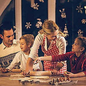 Cookie Cutters Shapes Baking Set, 12PCS Flower Round Heart Star Shape Biscuit Stainless Steel Metal Molds Cutters for Kitchen Baking Halloween Christmas Small Cookie Cutters