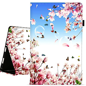 Case for 6" All-New Kindle 11th Generation 2022 Release (Model No.C2V2L3), PU Leather Flip Case Cover with Smart Auto Wake/Sleep and Card Slots for Kindle 2022 11th Gen E-Reader.(Butterfly in Flowers)