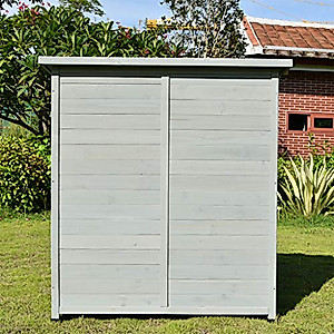 Garden Storage Sheds,Max Outdoor Plastic Garden Storage Shed, Blue and Brown, 110 x 55 x 118 cm (L x H x W