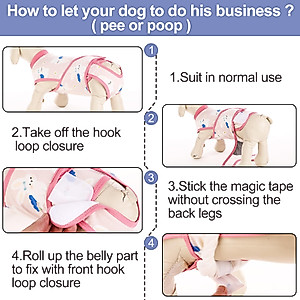 AOFITEE Recovery Suit for Dogs After Surgery, Soft Breathable Dog Onesie for Surgery Female Male, Anti Licking Surgical Dog Recovery Suit for Abdominal Wounds Dog E-Collar Cone Alternative