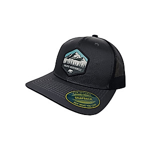 Pacific Northwest Trucker Hat w/mesh Backing and Pacific Northwest Woven Patch (Grey/Black)