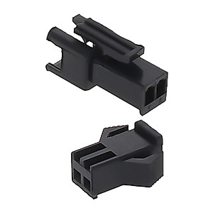 Fielect 100Pairs 2.54mm 5 Pin Black Plastic Male Female -SM Housing Crimp Terminal Connector
