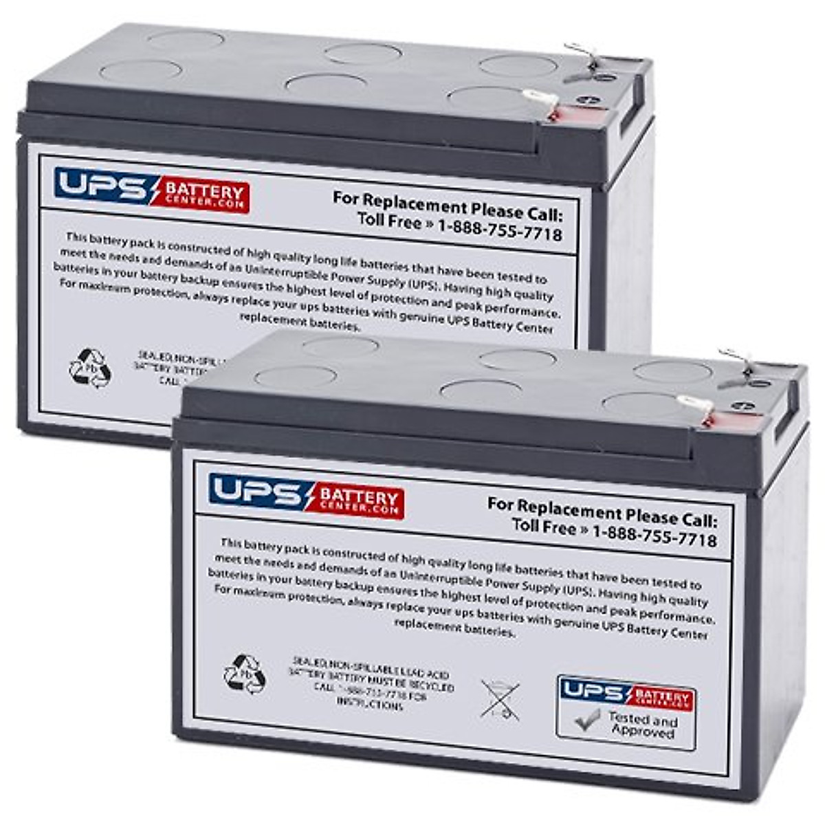 K74-30762 Replacement Battery Set of 2 by UPS Battery Center