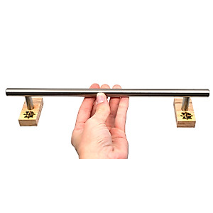 Teak Tuning Round Fingerboard Rail - Long Edition - Silver Colorway - 11.25" Long, 1.75" Tall - Prolific Series
