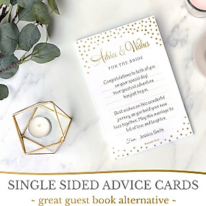 Bridal Shower Games - 5 Activities for 50 Guests - Double Sided Games - Gold Polka Dots