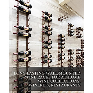 di prima usa Wall Mount Wine Rack - Holds 8 Bottles with Elegance & Durability - Italian Inspired Wall Mount Wine Rack & Robust Steel Construction