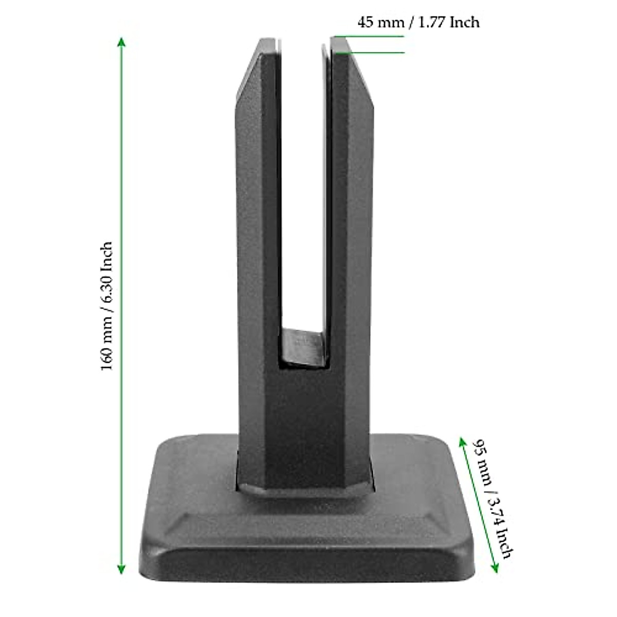 HEIHAK 2 Pack Glass Fence Clamp, Stainless Steel Glass Spigots Pool Railing Clamp for Stairs Balcony Garden Deck Handrail, Suitable for 8-12 mm Glass