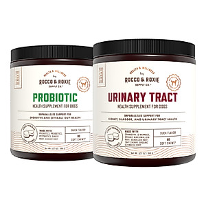 Rocco & Roxie Dog Probiotic & Urinary Tract Supplements Bundle