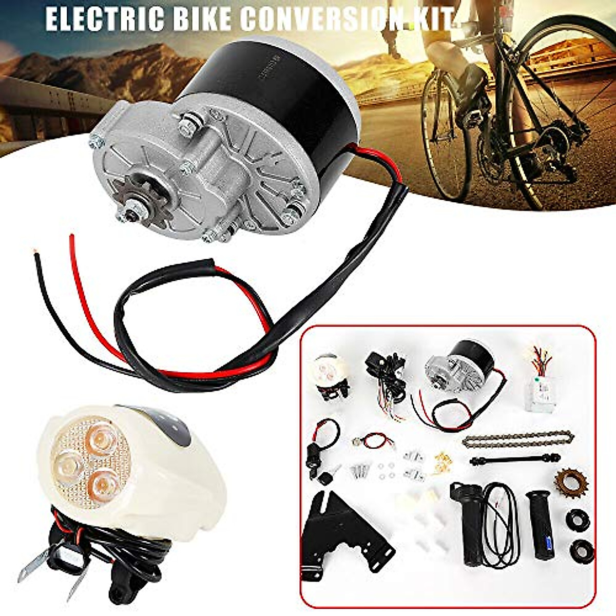 DYRABREST Electric Bike Conversion Kit for 22-29" Common Bike, 250W Motor Controller Electric Bicycle DIY Conversion Kit (36V 250W)