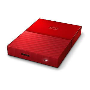 WD 4TB Red My Passport Portable External Hard Drive - USB 3.0 - WDBYFT0040BRD-WESN (Renewed)