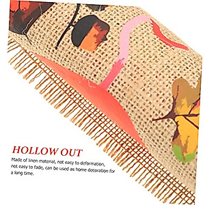 Thanksgiving Table Pad 4pcs Thanksgiving Jute Meal Linen Set Halloween Home Decor Cup Coasters for Table Thanksgiving Table Pad Maple Leaves Cotton Table Mats Mat Jute