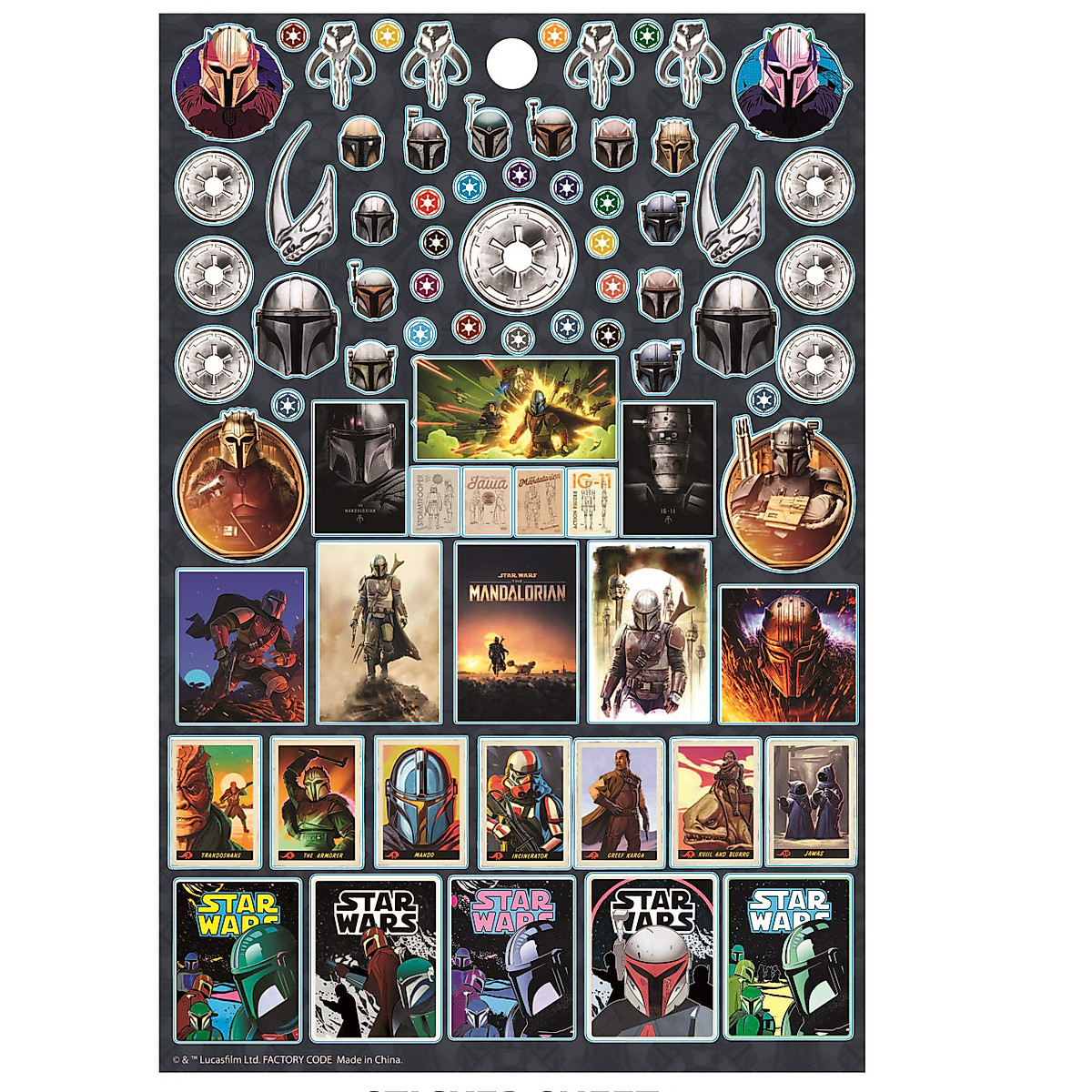 Baby Yoda Star Wars The Mandalorian Sticker Book Pack - Over 300 Stickers