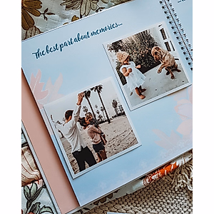 Peachly Baby Memory Book For Girls Milestone Keepsake Journal | First Five Years Baby Girl Memory Book | Baby Keepsakes First Year Memory Book | Baby Girl Baby Book | Bloom