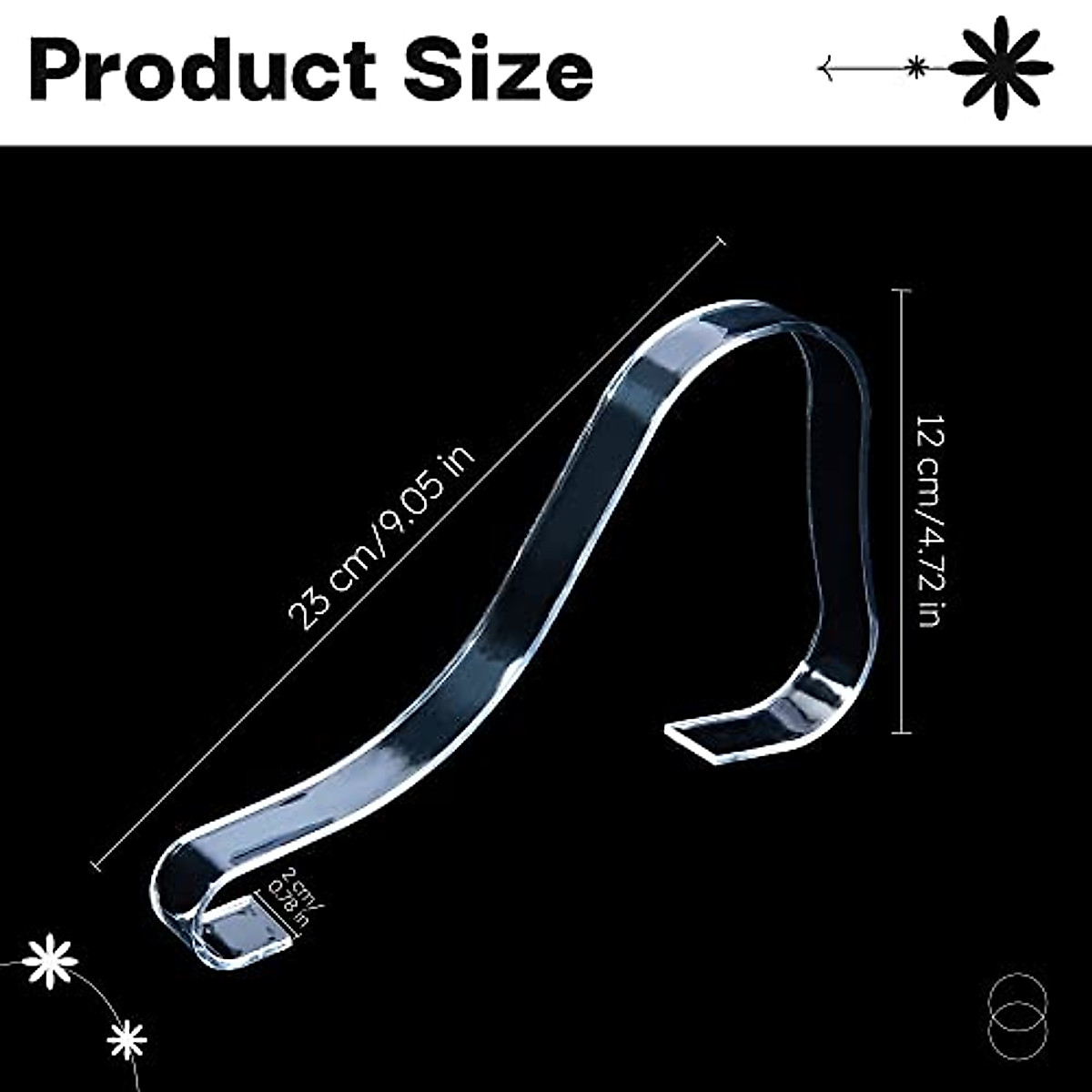 TXIN 10 Pcs/5 Pairs Acrylic Clear Sandal Shoes Display Stand Inserts Holders Shoe Display Rack Shoe Support for Women's Shoes