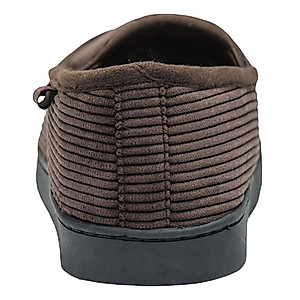 Alpine Swiss Steve Mens Wide Moccasin Slippers Memory Foam Slip On Indoor House Shoes Brown 16 W US