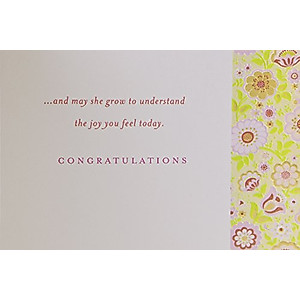 Dayspring Baptism Card for Baby Girls, Pink Dove Cross - 0399RZA1005