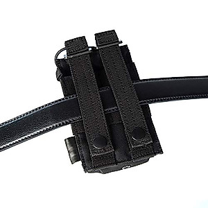 Tactical Radio Holder Radio Case Molle Radio Holster Military Heavy Duty Radios Pouch Bag for Two Ways Walkie Talkies Adjustable Storage with 1 Pack Patch