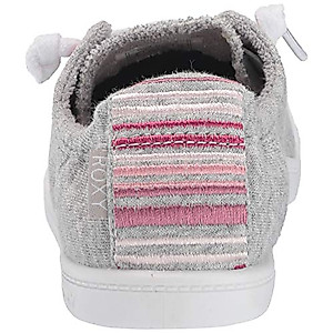 Roxy Girl's Bayshore Slip ON Sneaker Shoe, Grey Heather New, 2 Medium Youth US Big Kid