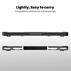 Batianda Case for M3 MacBook Air 13.6 inch 2024 2022 Model A3113/A2681- Full Protection Anti-Collision Design Foldable Stand TPU Bumper with Keyboard Cover Protector - Durable Scratch-Resistant, Black