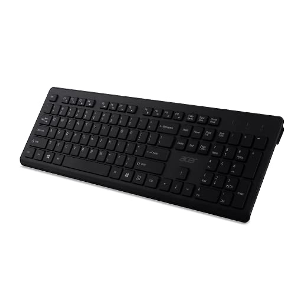 Acer Wireless Keyboard and Wireless Mouse Bundle | Fully Covered in a Silver Ion Antimicrobial* Body | Includes RF Wireless Optical Mouse, RF Wireless Keyboard and USB Receiver, (Pack of 1)