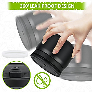 JOOPETALK 15oz Thermo Food Jar for Kids,Insulated Vacuum Food Jar for Hot & Cold Leak Proof Lunch Container Stainless Steel Wide Mouth Soup for School Travel