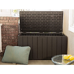 Barton Deck Box 130 Gallon Outdoor Patio Storage Bench Shed Cabinet Container Furniture Pools Yard Tools Porch Backyard