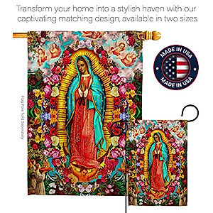 Ornament Collection Our Lady of Guadalupe Garden Flag Religious Faith Hope Grace Peace Dove Christian Religion Easter House Decoration Banner Small Yard Gift Double-Sided, Made in USA