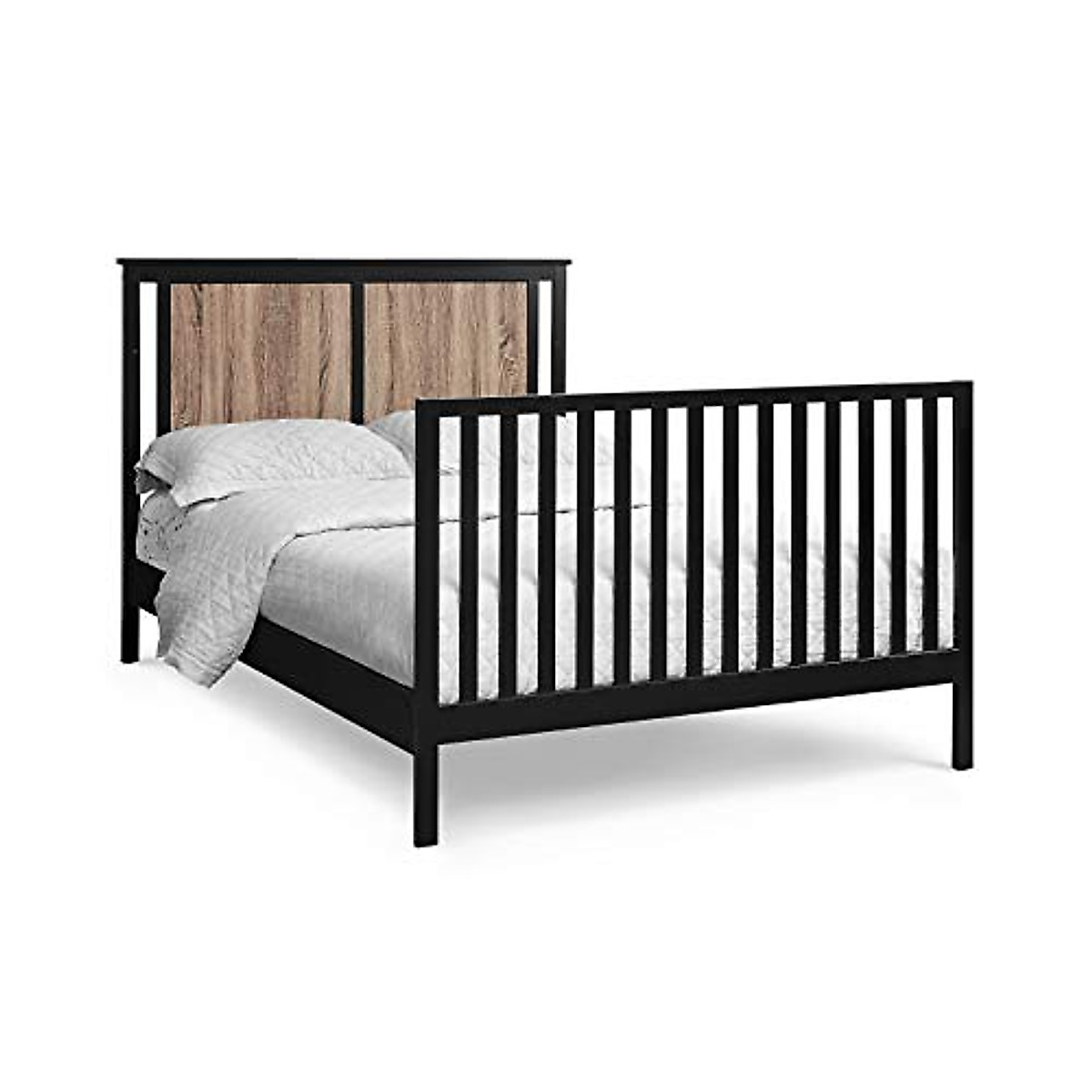 Suite Bebe Connelly 4 in 1 Convertible Crib in Black with Vintage Walnut
