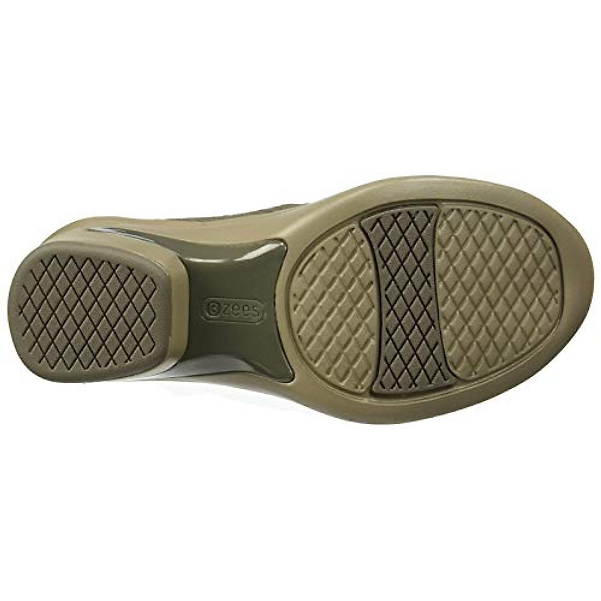 Bzees Women's Electric Shoe, light brown boxed geo print, 9 W US