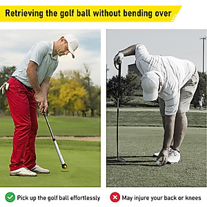 Shu-Ran 6 Pcs Golf Ball Retriever Golf Ball Picker Upper for Putter Golf Ball Retriever for Putter