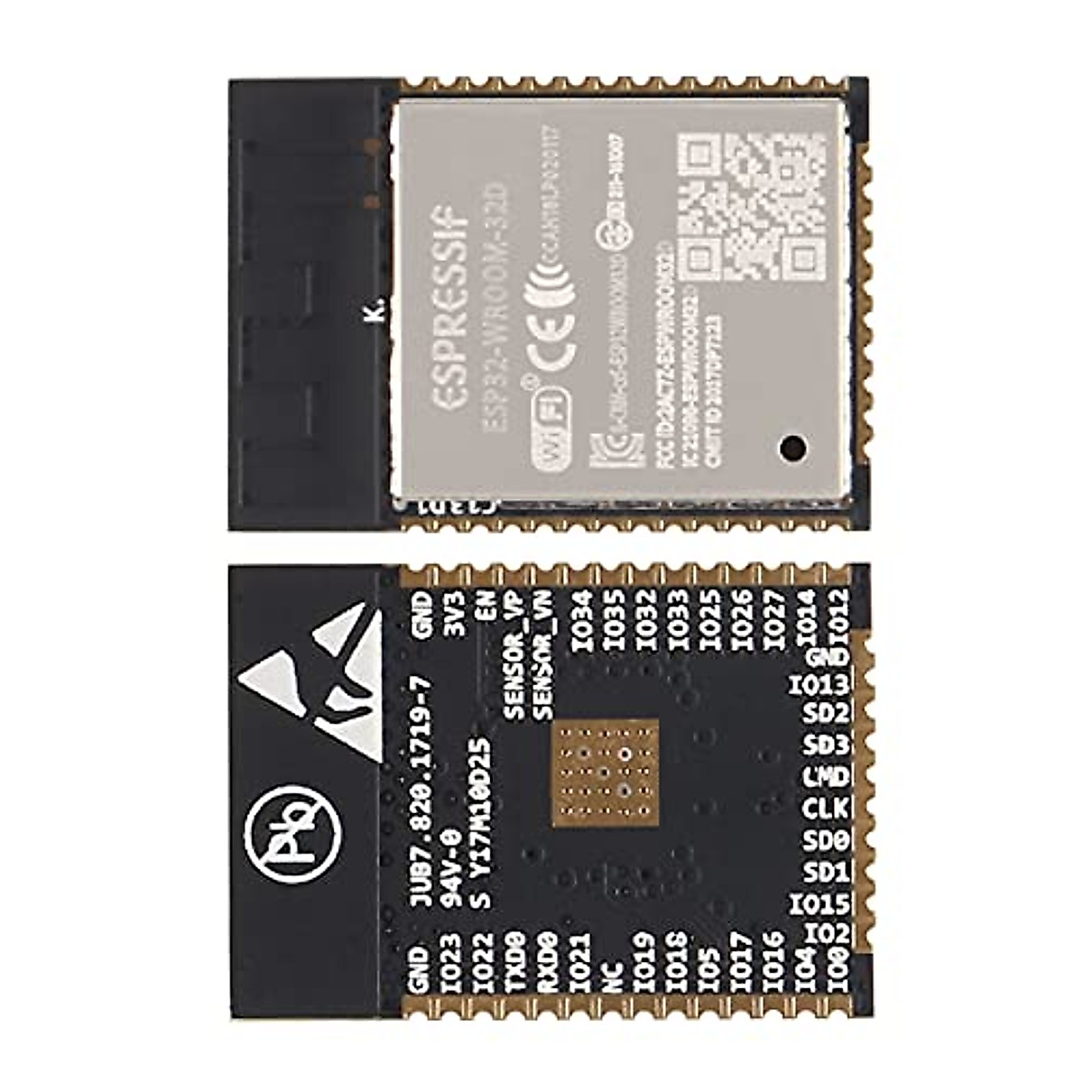 DORHEA 5PCS ESP-WROOM-32D ESP32 Bluetooth and WiFi Low Power Module integrates ESP32-D0WD Generic Wi-Fi+BT+BLE MCU Modules for Voice Encoding Music Streaming and MP3 Decoding