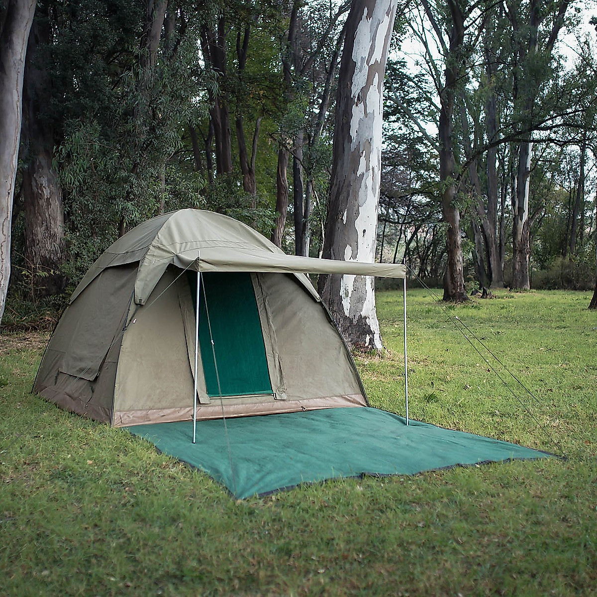 Alpha Kilo 4000 Canvas 6 Person Bow Tent, Camping Tent and Outfitter Tent with Waterproof and fire Retardant Ripstop Canvas.