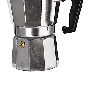 Bruntmor Espresso Coffee Maker - Manual Espresso Coffee Machine - Portable Coffee Brewer, Moka Pot, Coffee Percolator - Stovetop Coffee Maker for Espresso, Coffee or Cappuccino - Small Coffee Pot
