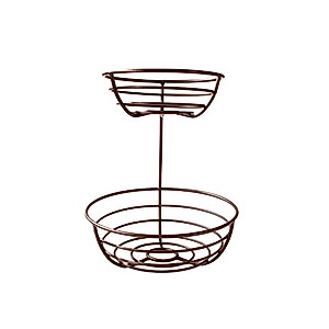 Spectrum Diversified Arched 2-Tier Server for Storage and Organization of Fruit Vegetables Produce and More, Bronze