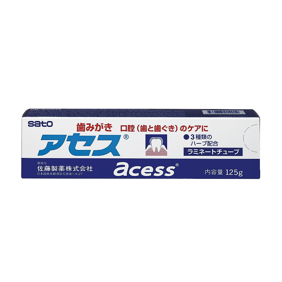 Acess Toothpaste for Oral Care, Herbal Toothpaste For Healthy Teeth and Gums, Pack of 1, 4.2 Ounce, Made in Japan