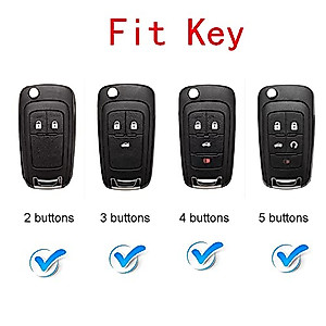 Royalfox(TM) 2 3 4 5 Buttons 3D Bling flip Folding Remote Key Fob case Cover for Chevrolet Chevy Camaro Cruze Equinox Malibu SS Sonic Spark Aveo SAIL 3,Buick Lacrosse Encore GL8 Regal Excelle (Pink)