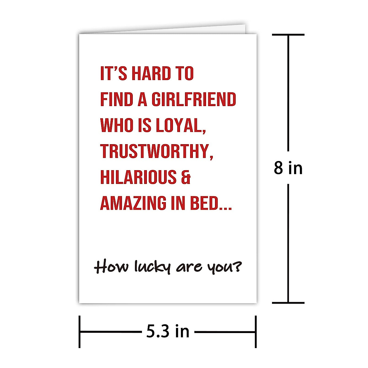 Leinessy Funny Anniversary Card for Boyfriend, Humor Valentines Day Card for BF, Hilarious Love Card for Him