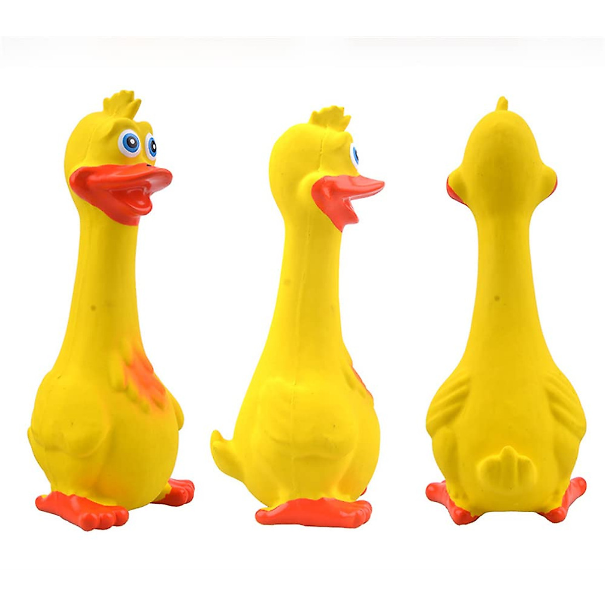 SLAGMALE Pets Dog Toys Screaming Chicken Squeeze Sound Toy Dog Squeaker Chew Training Toy for Medium and Small Dogs (Yellow)