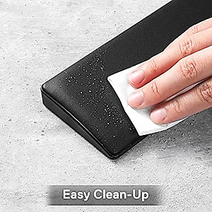 Redragon P037 Meteor L Computer Keyboard Wrist Rest Pad, Ergonomic Soft Memory Foam Wrist Support w/Anti-Slip Rubber Base, 100% 104 Keys Standard Size 17.12 x 2.87 in, 0.78 inch (20mm) Height, Black