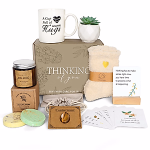 Sympathy Gift Baskets - Care Package Get Well Soon Gifts for Women, Thinking of You After Surgery Gifts Feel Better Gifts for Sick Friend, Memorial Gift, Get Well Gifts for Best Friend Bff Mom Sister