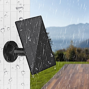 Solar Panel for Security Camera,USB Solar Panel Compatible with Rechargeable Battery Camera,5V 3.5W Waterproof Solar Panel with 10ft Charging Cable,Adjustable Security Mount(3 Pack)