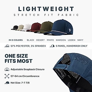 Branded Bills Old Glory Stealth PVC Orion/White Curved 5 Panel Rope, Snapback Closure, Lightweight, Comfortable Baseball Cap