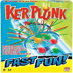 Mattel Games Fast Fun Blokus/Kerplunk, Two Player Game, Playing Time Approx. 15 Minutes, Age 5+