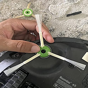 KAZETEC Replacement Parts Compatible for iRobot Roomba E&i&j Series i7 j7 i3 i4 i7+ Plus i3+ i4+ i6 i6+ i8 i8+ E5 E6 j7+ Plus,4 filters,4 side brushes