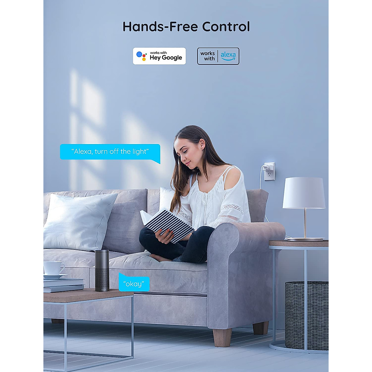 Govee Smart Plug, WiFi Bluetooth Outlets 2 Pack Work with Alexa and Google Assistant Bundle with Govee Smart Plug, WiFi Plugs Work with Alexa & Google Assistant, Smart Outlet with Timer & Group