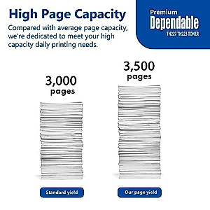 2 Pack TN227 Black Toner Cartridge TN-227 TANFENR Compatible TN-223 TN227BK Toner Cartridge Replacement for MFC-L3770CDW L3710CW L3750CDW L3730CDW HL-3210CW 3230CDW 3270CDW Printer